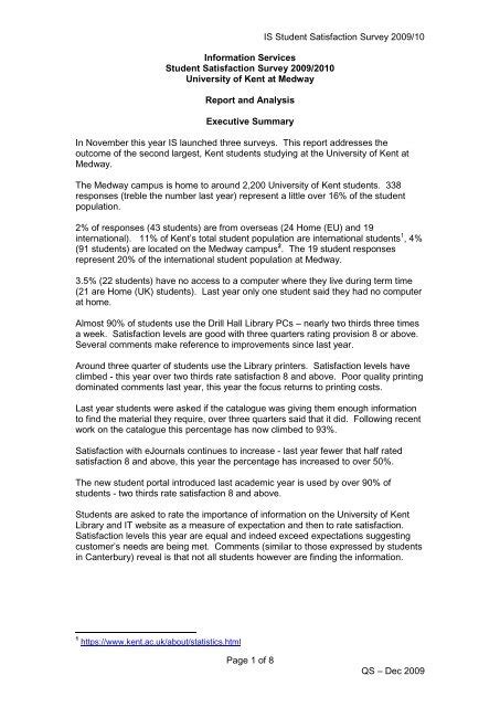 Full Report And Analysis Pdf Format University Of Kent