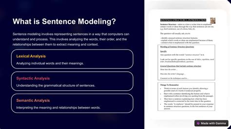Introduction To Sentence Modelling In Machine Learning Gpptx