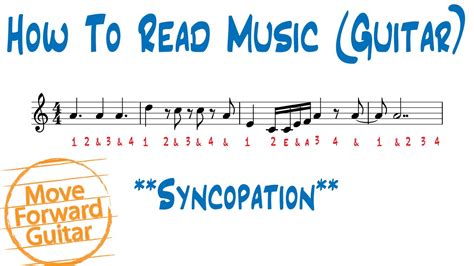 How To Read Music Guitar Syncopation Youtube