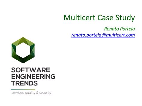 Software Engineering Trends Multicert Cmmi Ml3 Iso 27001 Continuous