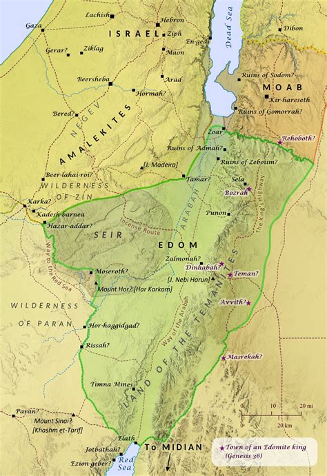 Edom And The Land Of Seir Bible Mapper Atlas
