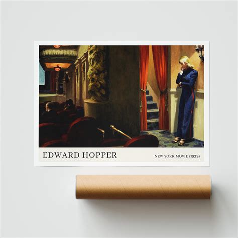 Edward Hopper New York Movie Theatre Poster Hopper Cinema Print Hopper