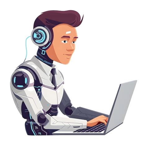 Businessman Uses Laptop To Work With Ai Artificial Intelligence Ai Application Isolated On White