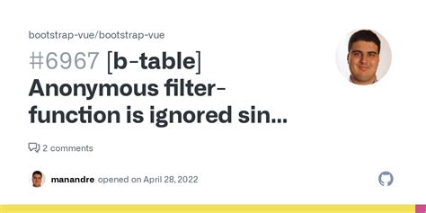 B Table Anonymous Filter Function Is Ignored Since Version 2220