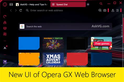 Tip How To Restore Old Ui Design Or Layout In Opera Gx Browser Askvg