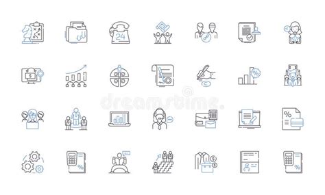 Joint Venture Line Icons Collection Partnership Collaboration Alliance Merger Synergy Nerk