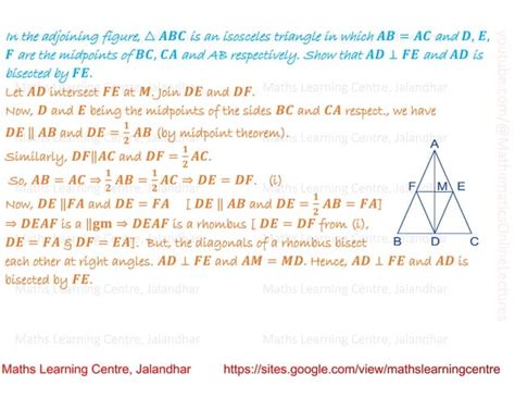 Class 9chapter 8quadrilaterals Midpoint Theorem And Intercept