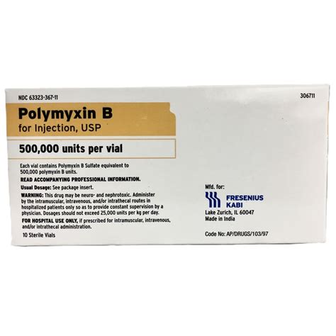 Polymyxin B Wa Man Hk Limited 華民行 香港 有限公司