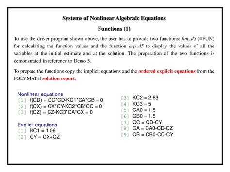 Ppt Converting Polymath Solutions To Matlab Files Introduction