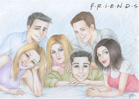 Friends Fan Art Drawing Friend Cartoon Drawings Of Friends Cartoon