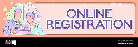 Conceptual Display Online Registration Internet Concept Process To Subscribe To Join An Event