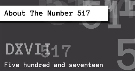 About The Number 517