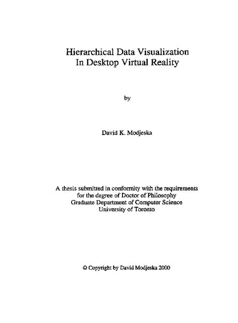 Pdf Hierarchical Data Visualization In Desktop Virtual Reality