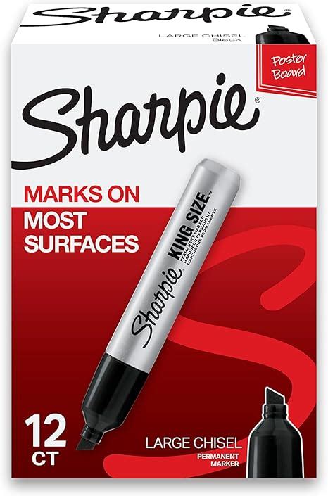 Amazon Com Sharpie King Size Permanent Markers Chisel Tip Markers For Work Industrial Use
