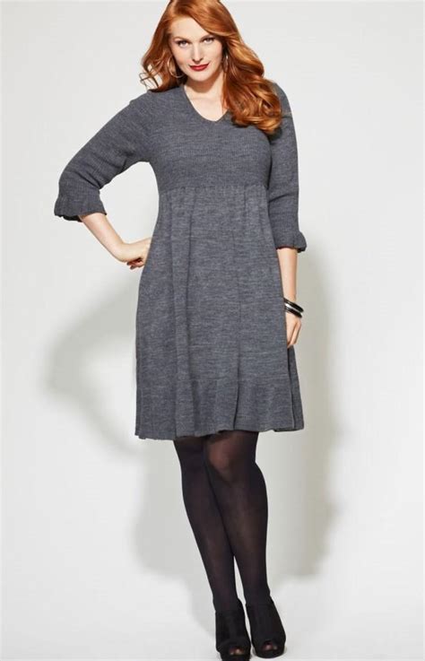 Sweater Dress For Plus Size Pluslookeu Collection
