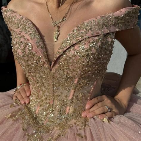 Vestidos De Quinceañera Brillantes De Color Rosa De Lujo Vestido De