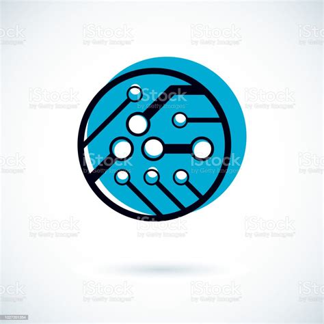 벡터 추상적인 컴퓨터 회로 보드 연결 기술 요소 라운드 전자 테마 웹 디자인입니다 현대 혁신 기술에 서명합니다 0명에 대한 스톡 벡터 아트 및 기타 이미지 Istock