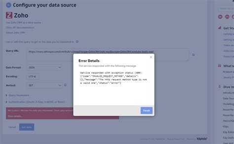 Connect Zoho Via Bulk Api Klipfolio Help Center