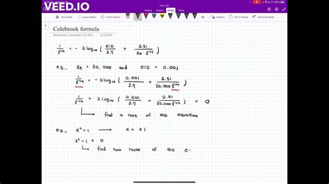 [mae 242] Solving The Colebrook Formula Using Matlab Youtube