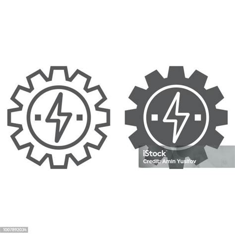 번개 및 문자 모양 아이콘 생태학 에너지 에너지 개발 사인 벡터 그래픽 흰색 배경 Eps 10에 선형 패턴 장치 아이콘에 대한 스톡 벡터 아트 및 기타 이미지 Istock