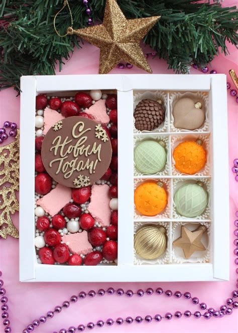 Новогодний подарочный шоколад Шоколад Сладости в шоколаде Самодельные конфеты