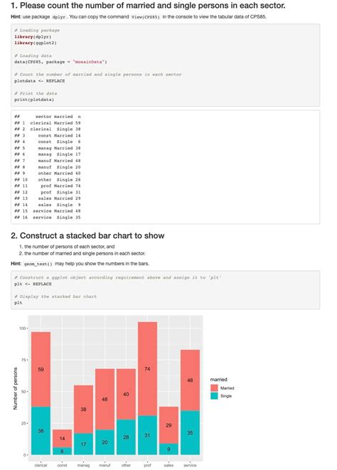 Solved Please Count The Number Of Married And Single Chegg Com