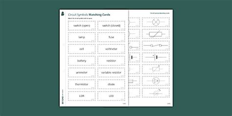 Gcse Circuit Symbols Matching Cards Activity Beyond Science