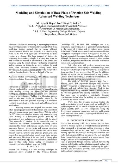Friction Stir Processing Ppt