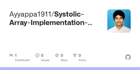 github ayyappa1911 systolic array implementation for 3x3 matrix
