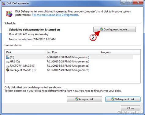 How To Schedule Disk Defragmenter In Windows 7