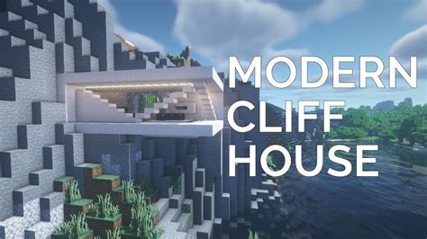 Modern Cliff House Minecraft [tutorial] Youtube