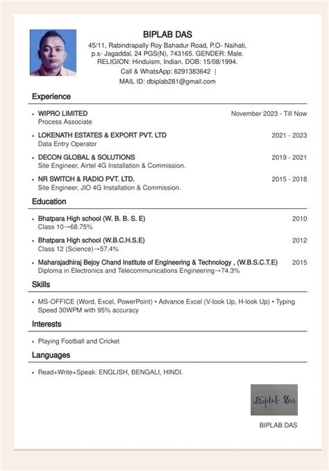 biplab das on linkedin i am working as a process associate in wipro but now i am looking for new…