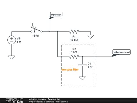 Debouncing Circuitlab