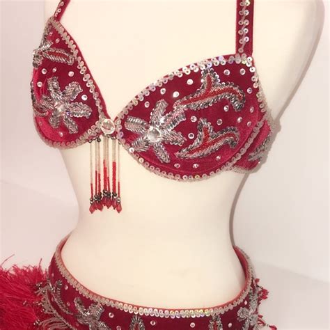 Handmade Dresses Red Belly Dance Costume Poshmark