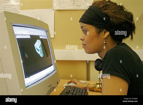 Close Up Of Female Babe Using Computer In Sixth Form College GB UK Stock Photo Alamy