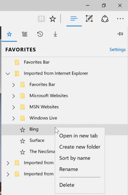 Working With Favorites In Microsoft Edge Ghacks Tech News