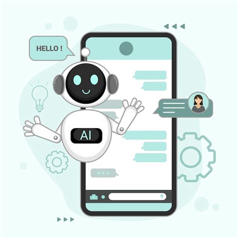 premium vector chat bot illustration for mobile phone