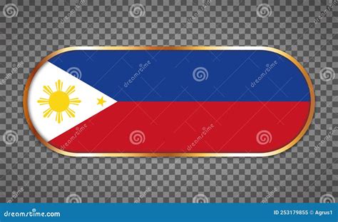 Philippines Map Design With 3d Style Blue Philippines Map And National Flag Simple Vector Map