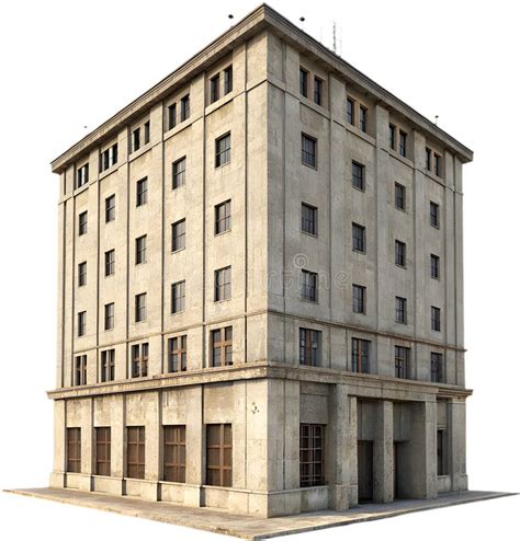 Raw Concrete Building With Minimalist Architecture Style Stock Image Illustration Of