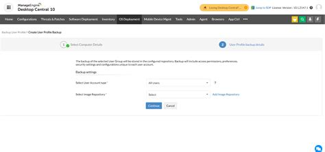 迁移用户配置文件 迁移用户配置 ManageEngine OS Deployer