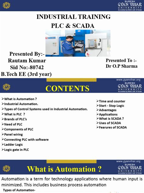 Intership Plcandscada Download Free Pdf Programmable Logic