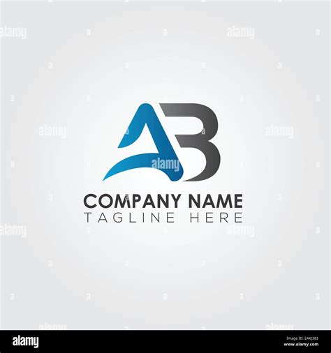 Initial AB Letter Logo With Creative Modern Business Typography Vector