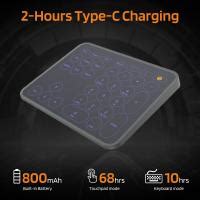 LTC Wired Wireless Bluetooth Trackpad Numpad Portable Built In Multi Touch Gesture Numeric