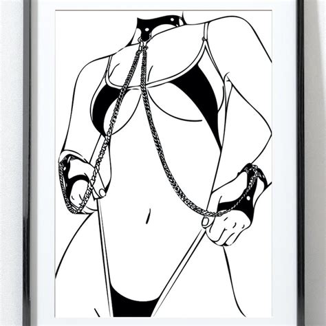 Bondage Art Drawings Etsy