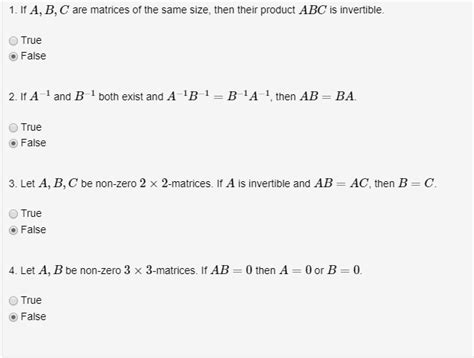 Solved 1 If A B C Are Matrices Of The Same Size Then