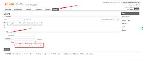 Rabbitmq之路（二）：添加用户和虚拟主机rabbitmq创建虚拟主机和新账户 Csdn博客