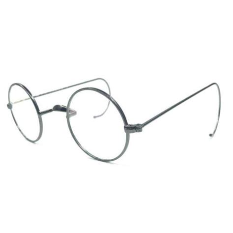 Vintage Round Eyeglasses Frame Stylish Thin Stretchable Spring Temple Glasses Ebay