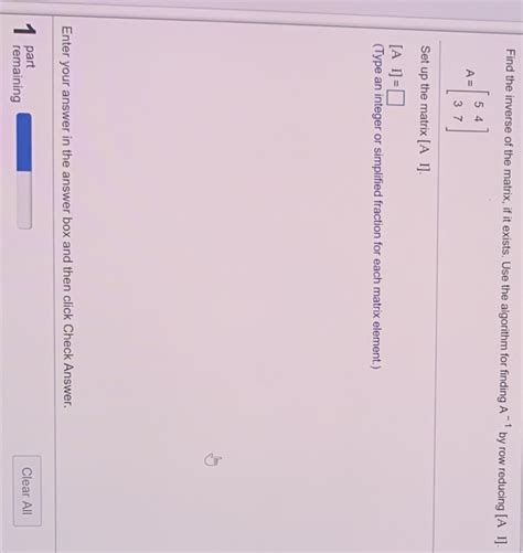 Solved Find The Inverse Of The Matrix If It Exists Use The