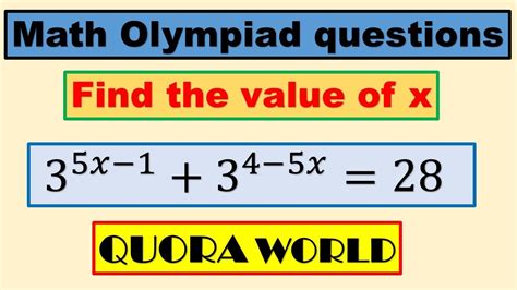 Math Olympiad Questions Viral Math Problems YouTube