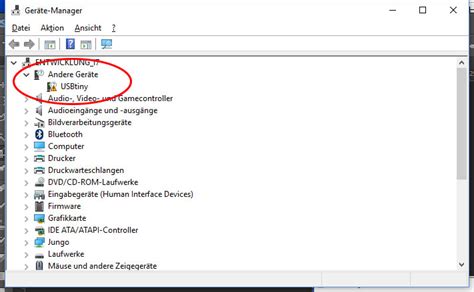 Usbtiny Programmer Geraetemanager Mikrocontroller Elektronikde